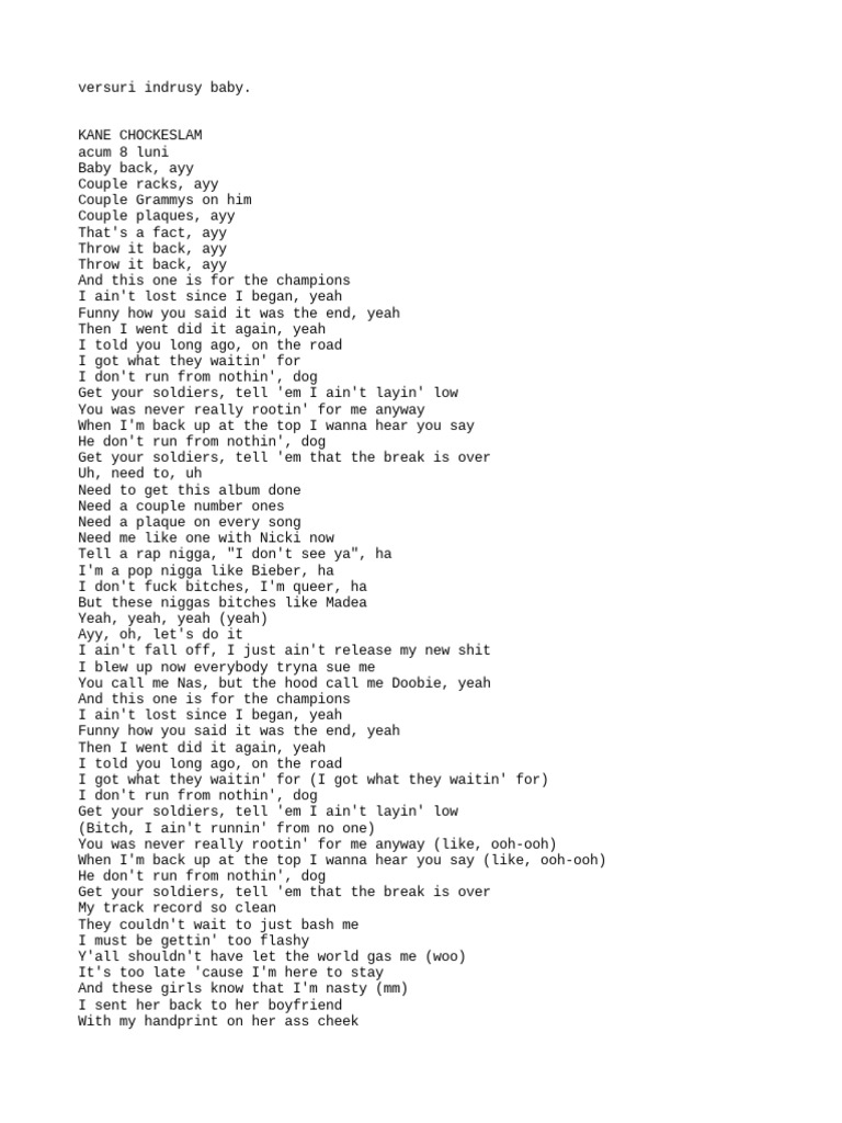 Champion s Anthem A Rap Song Celebrating Success And Perseverance