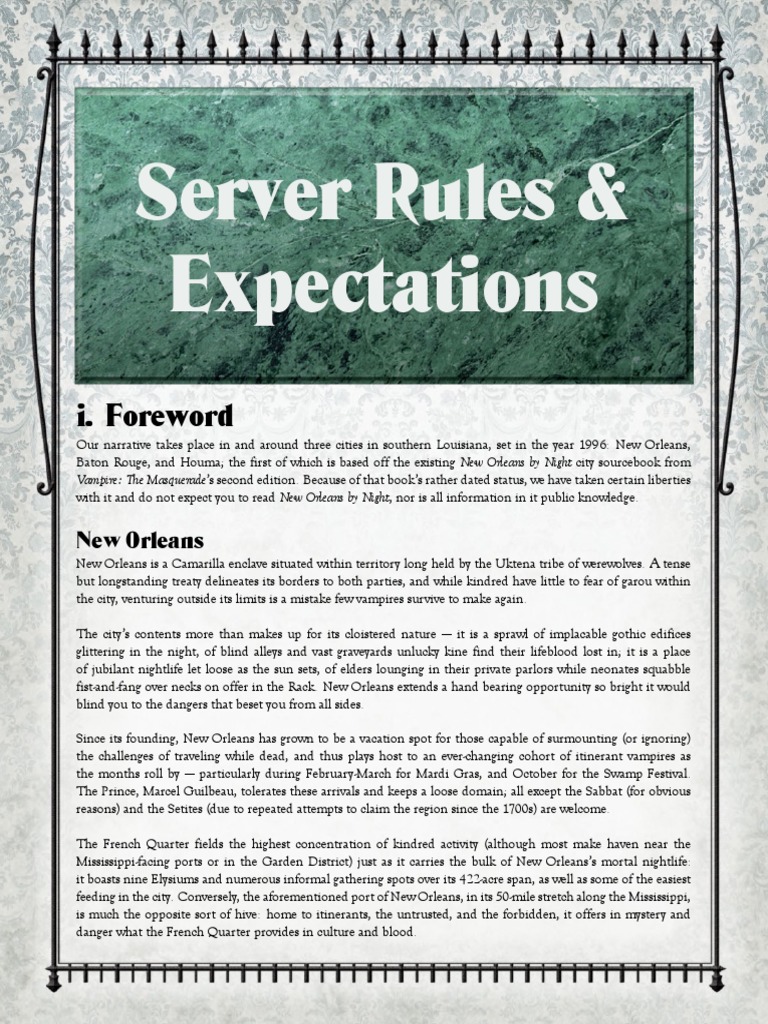 Server Rules & Expectations | PDF