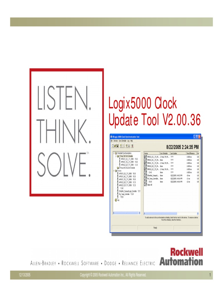 Logix5000 Clock Update Tool | PDF | Clock | Arab World