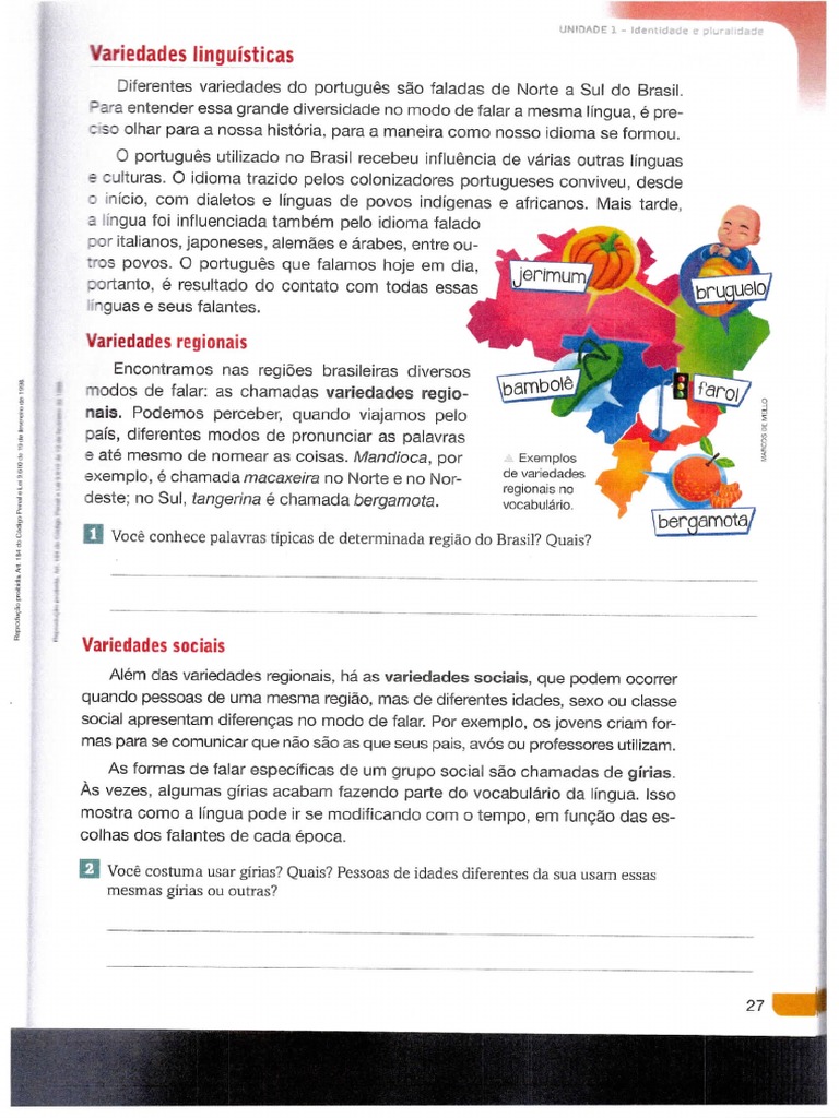 Atividade Lingua Portuguesa Eja | PDF