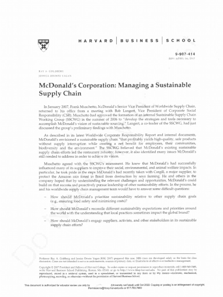 Case Study McDonald | PDF