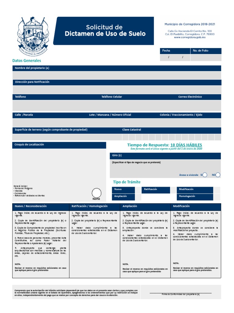 FORMATO - Dictamen Uso de Suelo | PDF | Estación de servicio