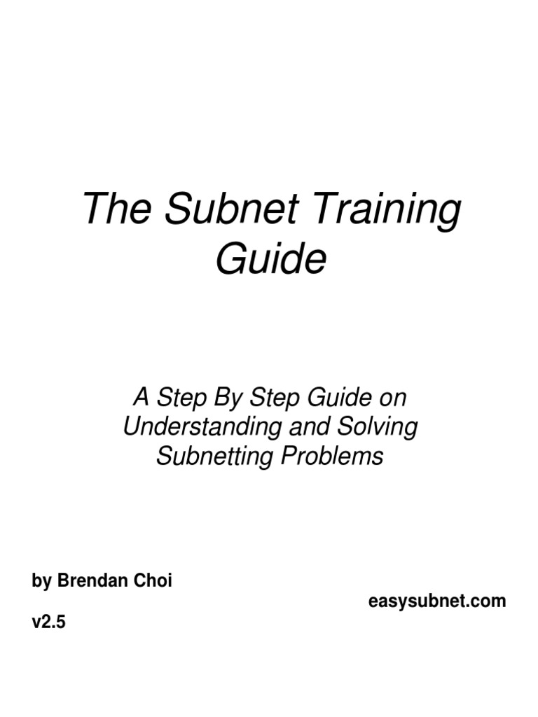 The Subnet Training Guide | PDF | Ip Address | Computer Network