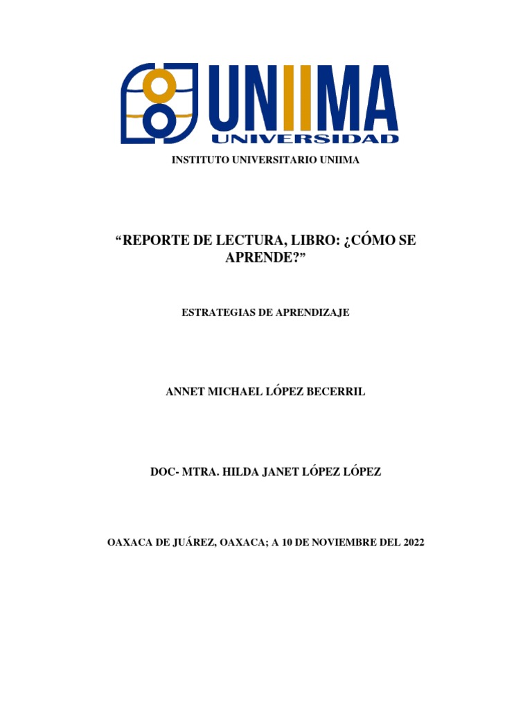 Reporte de Lectura y Mapa Conceptual | Descargar gratis PDF | Aprendizaje | Conocimiento