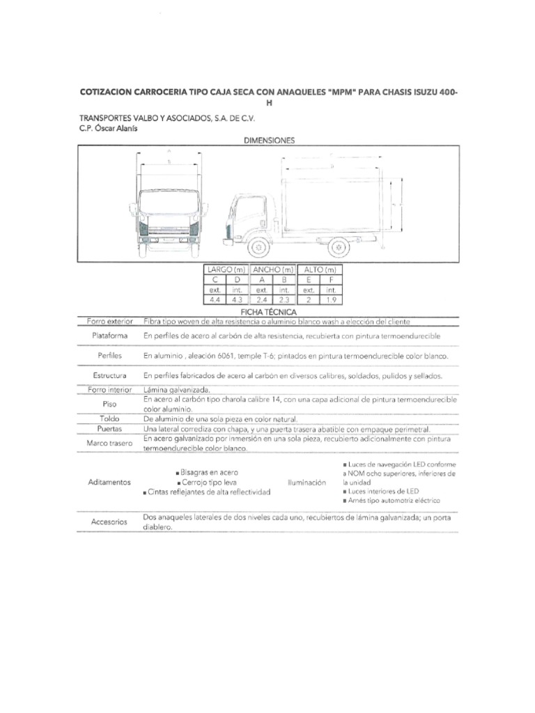 Ficha Tecnica Caja Seca | PDF
