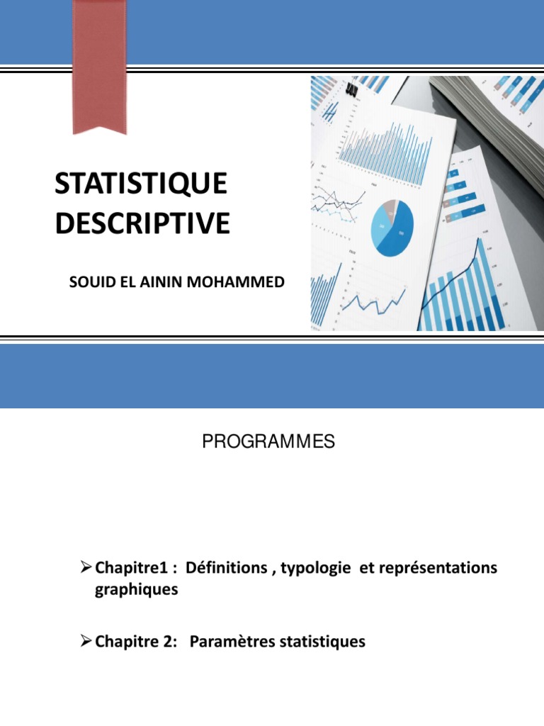 Chap1 Statistique Descriptive ESTKpdf | PDF | Statistiques ...