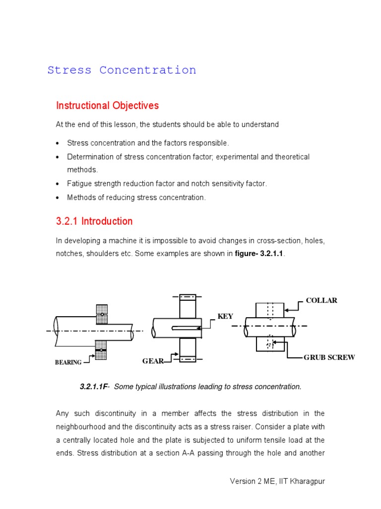 Stress Concentration | PDF | Strength Of Materials | Stress (Mechanics)