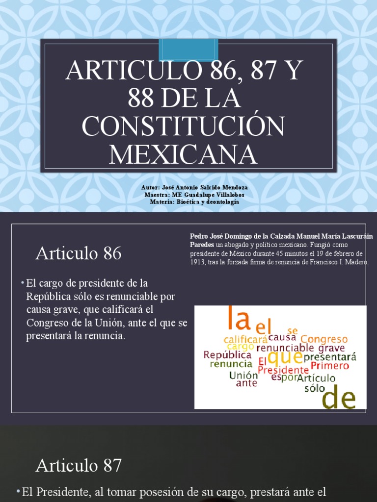 Articulo 86, 87 y 88 | PDF