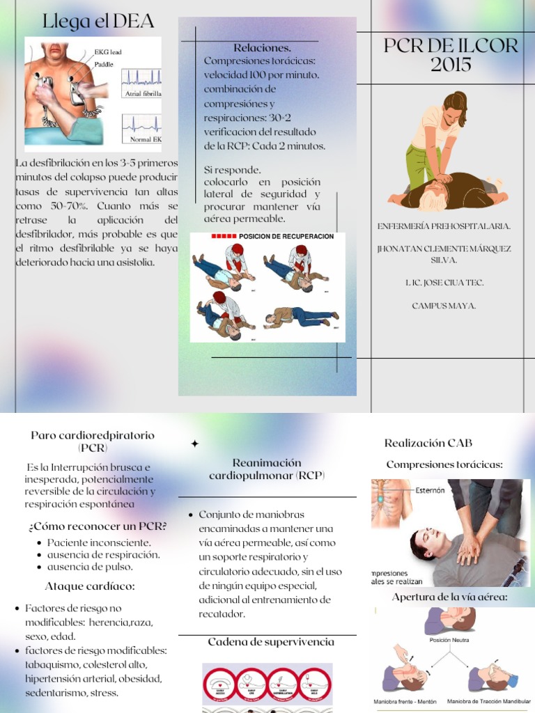 Marquez - Ef - 3a - Triptico Ilcor 2015 | PDF | Reanimación ...