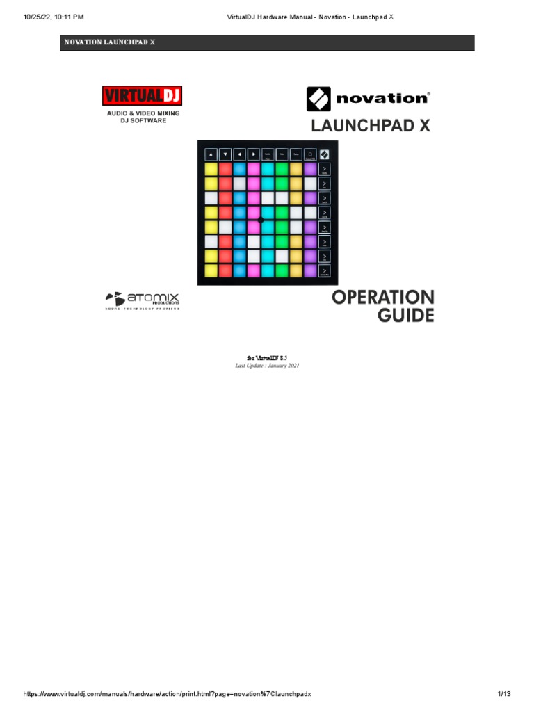 VirtualDJ Hardware Manual - Novation - Launchpad X | PDF | Device ...