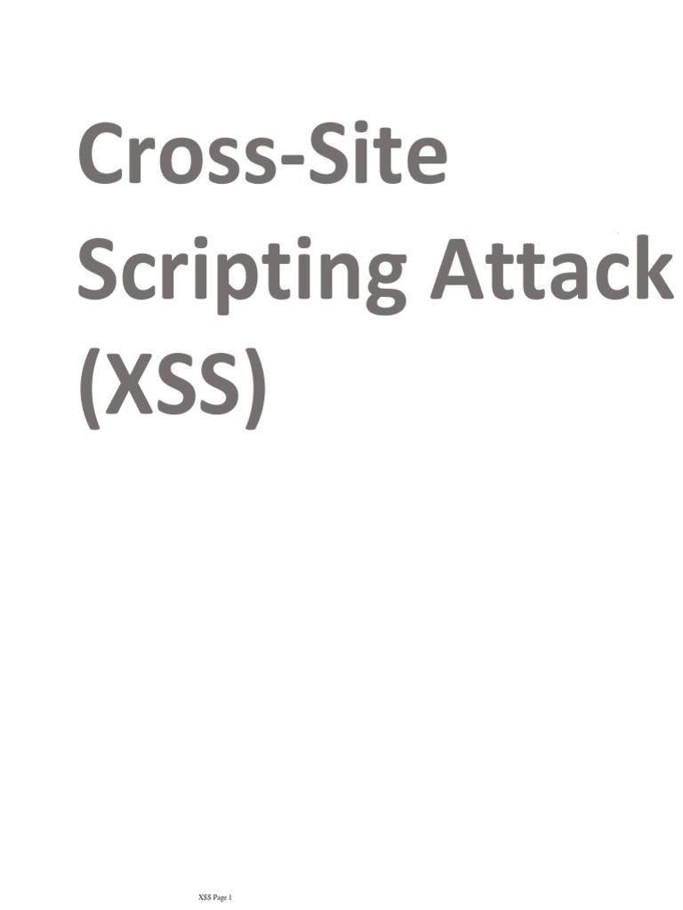 1.2 XSS-Slides | PDF | Web Technology | Computer Security Exploits