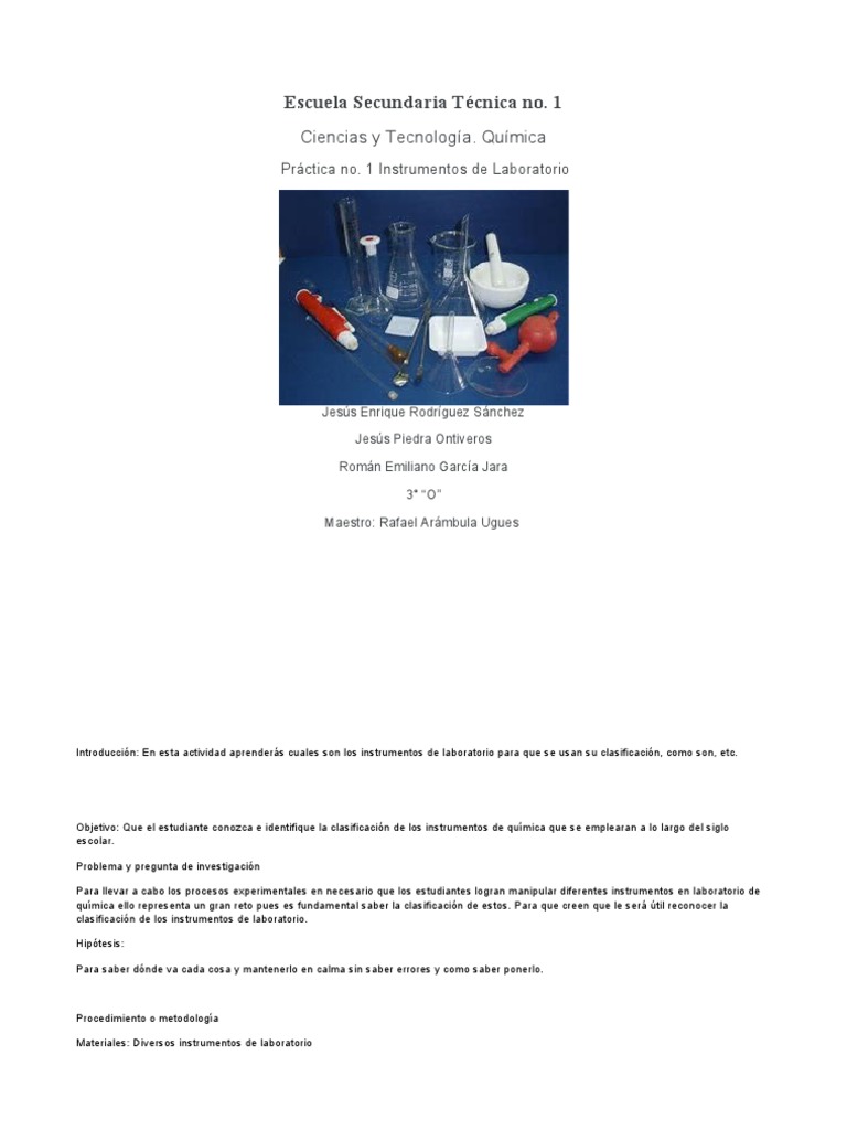 Práctica 1. Instrumentos de Laboratorio | PDF
