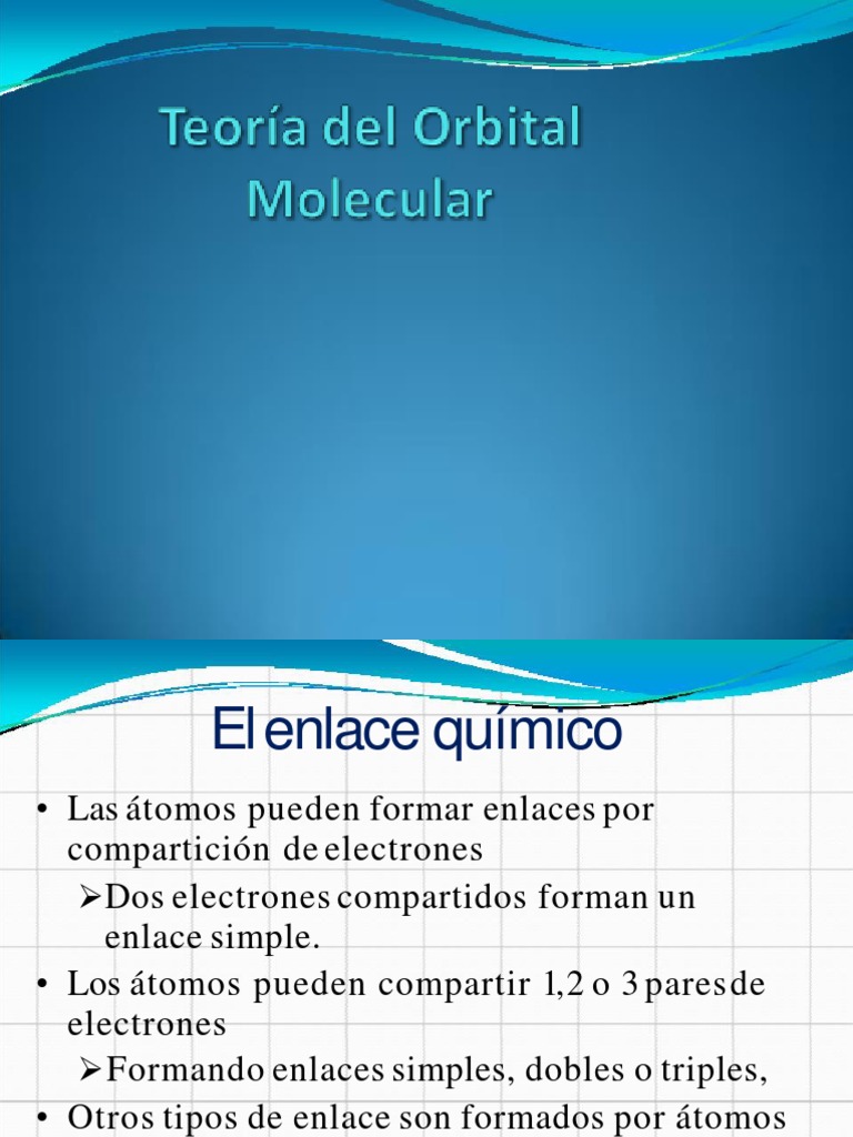 TOM | PDF | Orbital Molecular | Enlace químico