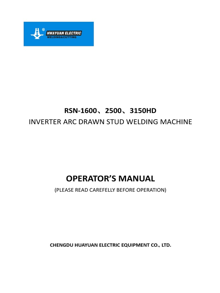 Soldador RSN 1600 - 2500 | PDF | Welding | Construction