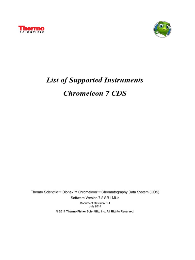 List of Supported Instruments - Chromeleon 7.2 SR1 MUa | PDF | Windows ...