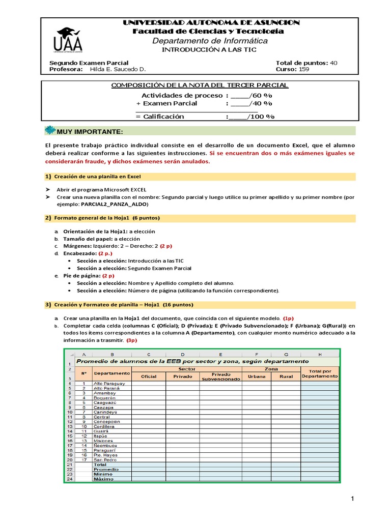 Segundo Examen Parcial-159 | PDF | Microsoft Excel | Informática