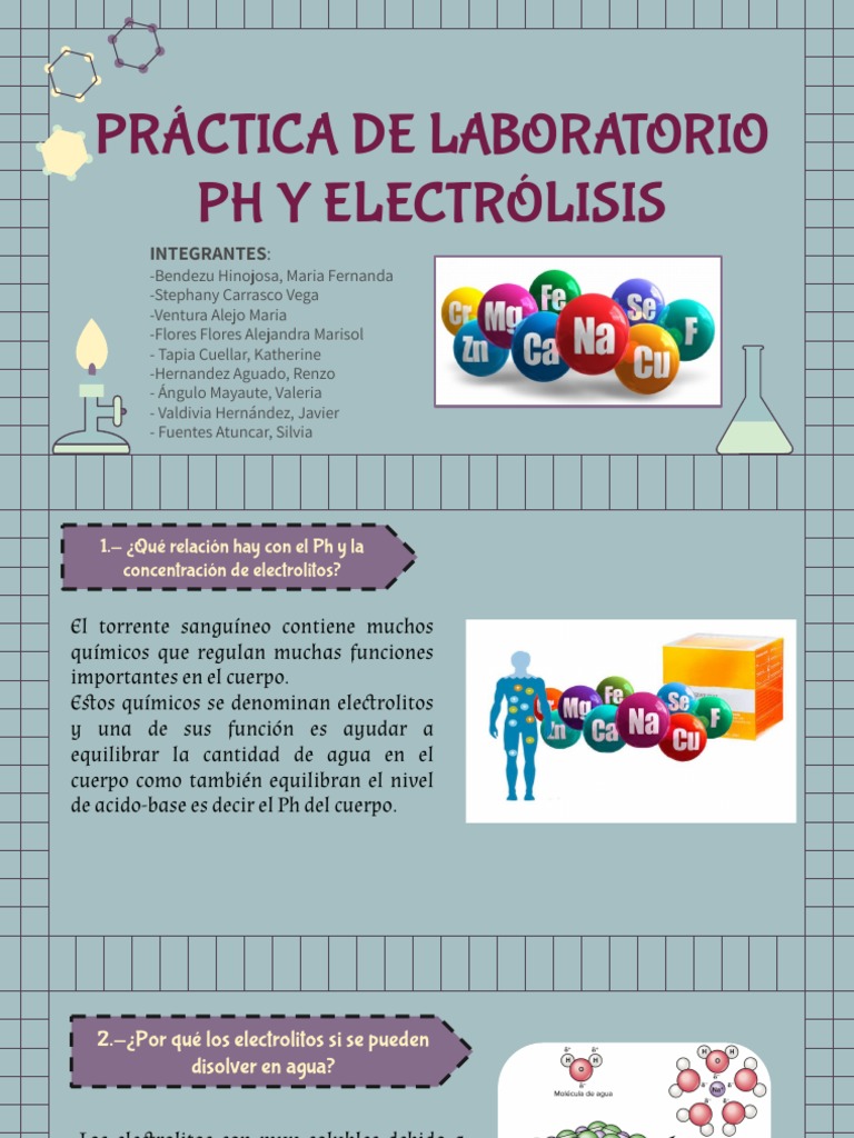 Laboratorio Electrolitros | PDF | Electrólito | Ph