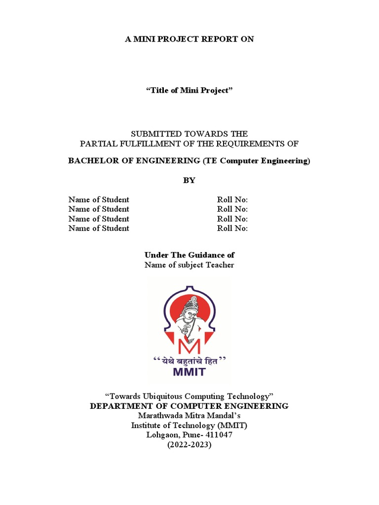 DBMS - Mini Project Report Template | PDF | Computing | Computer Science DBMS - Mini Project Report Template | PDF | Computing | Computer Science