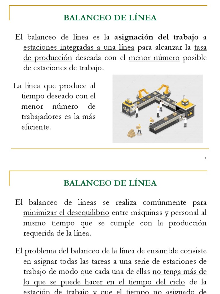 Métodos de Balanceo de Línea de Producción | PDF | Puesto de trabajo ...