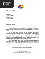 Ejemplo de Carta Con Aviso de Anexos | PDF
