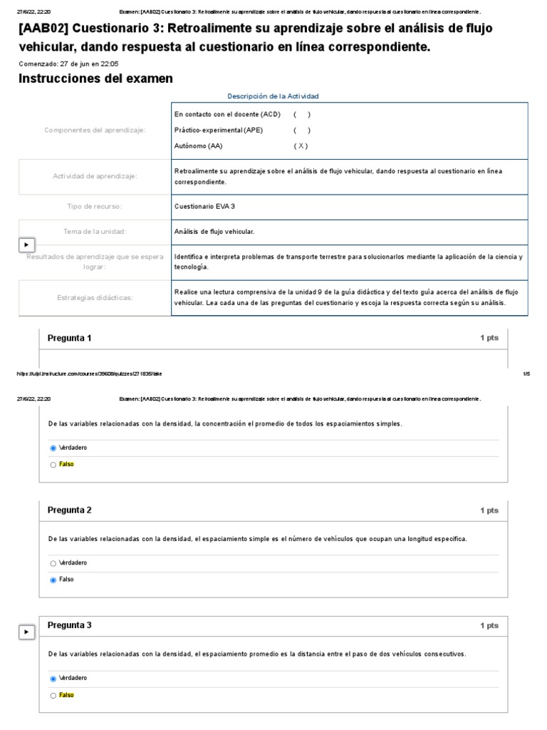 Examen - (AAB02) Cuestionario 3 - Retroalimente Su Aprendizaje Sobre El Análisis de Flujo ...