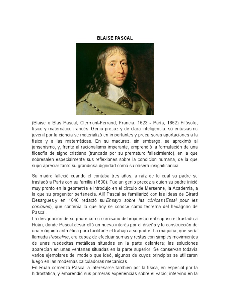 Blaise Pascal | PDF | Montesquieu | Voltaire