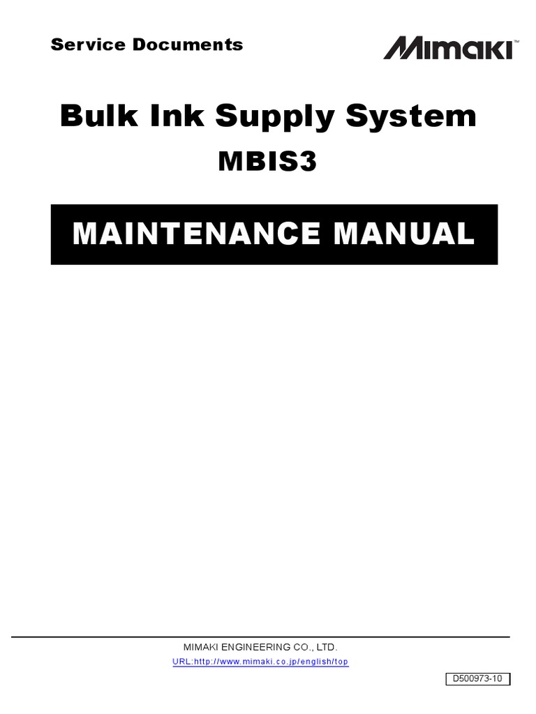 MBISIII Maintenance Manual | PDF | Valve | Printer (Computing)