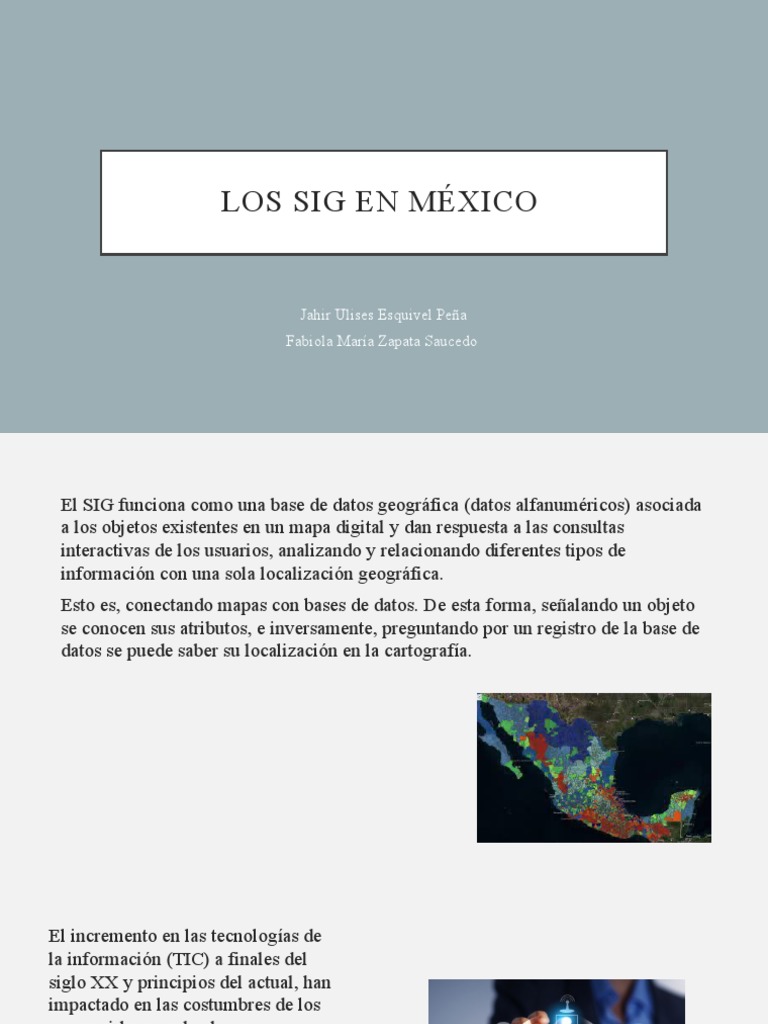 Los SIG en México | PDF | Sistema de información geográfica | Informática