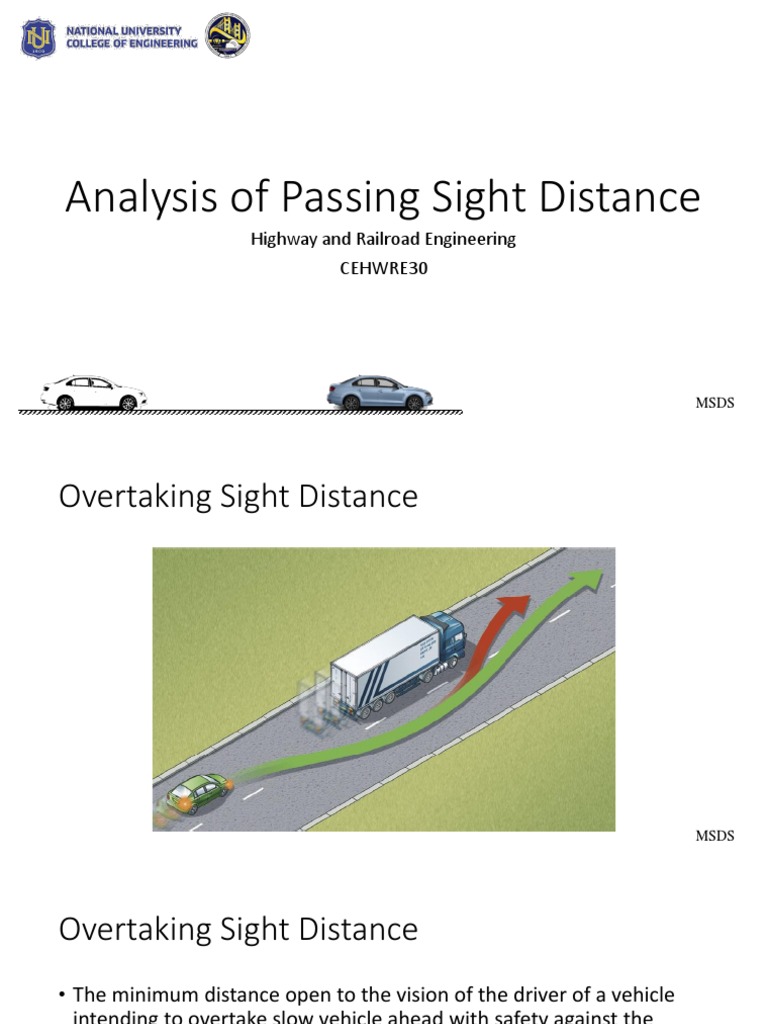 4.2 Overtaking Sight Distance | PDF | Traffic | Speed