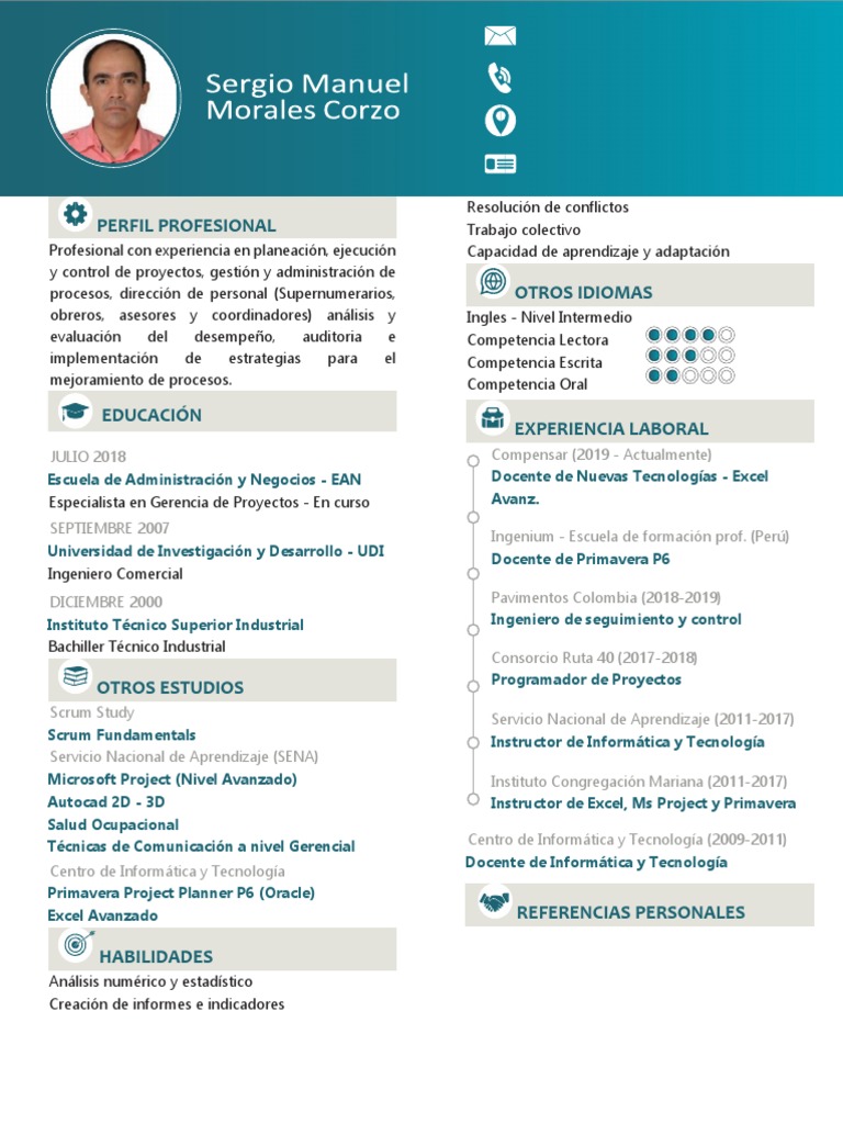 CV Comercial Sergio Morales | PDF | Arte