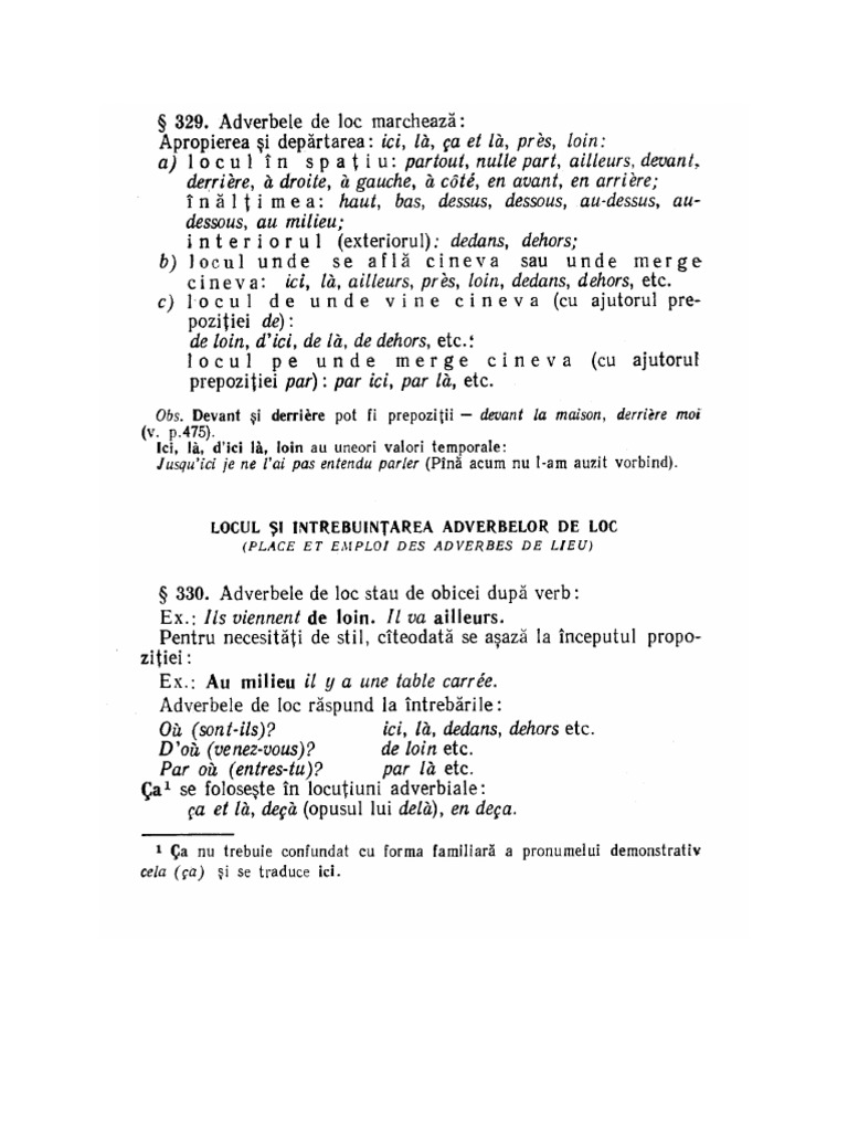 Adverbul de Loc | PDF