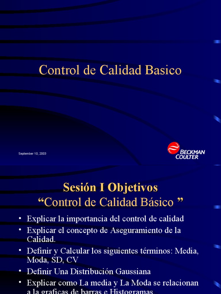 Control de Calidad QC1 | PDF | Exactitud y precisión | Calibración
