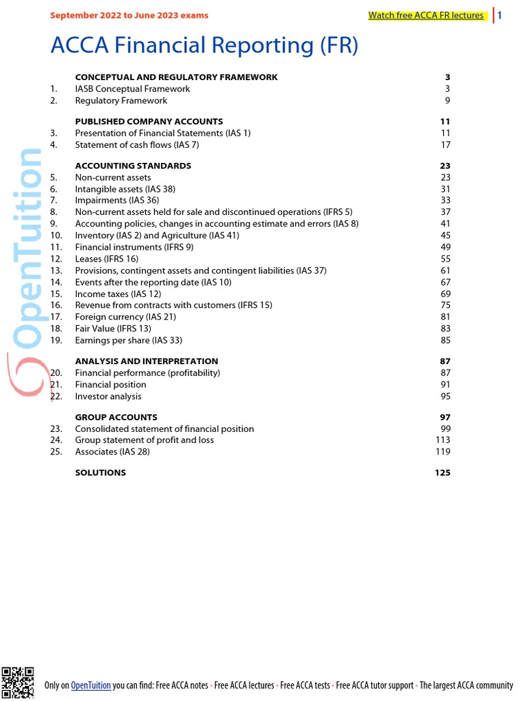 ACCA Financial Reporting (FR) : Conceptual and Regulatory Framework 3 ...