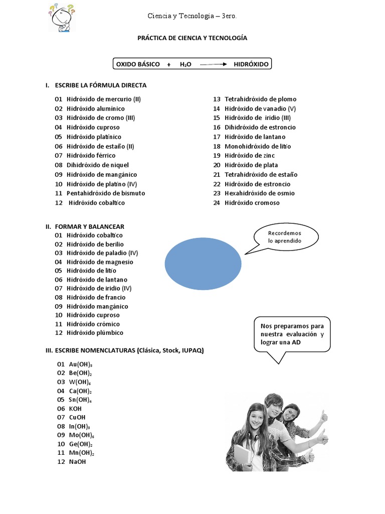 Práctica de Hidróxidos | PDF