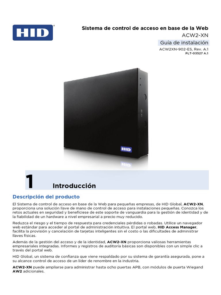 Hid Acw2 XN Installation Guide Es | PDF | Software | Relé