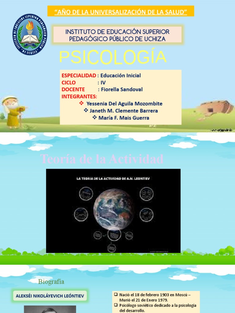 Teoría de la Actividad de Leontiev | PDF | Sicología | Psicología cognitiva