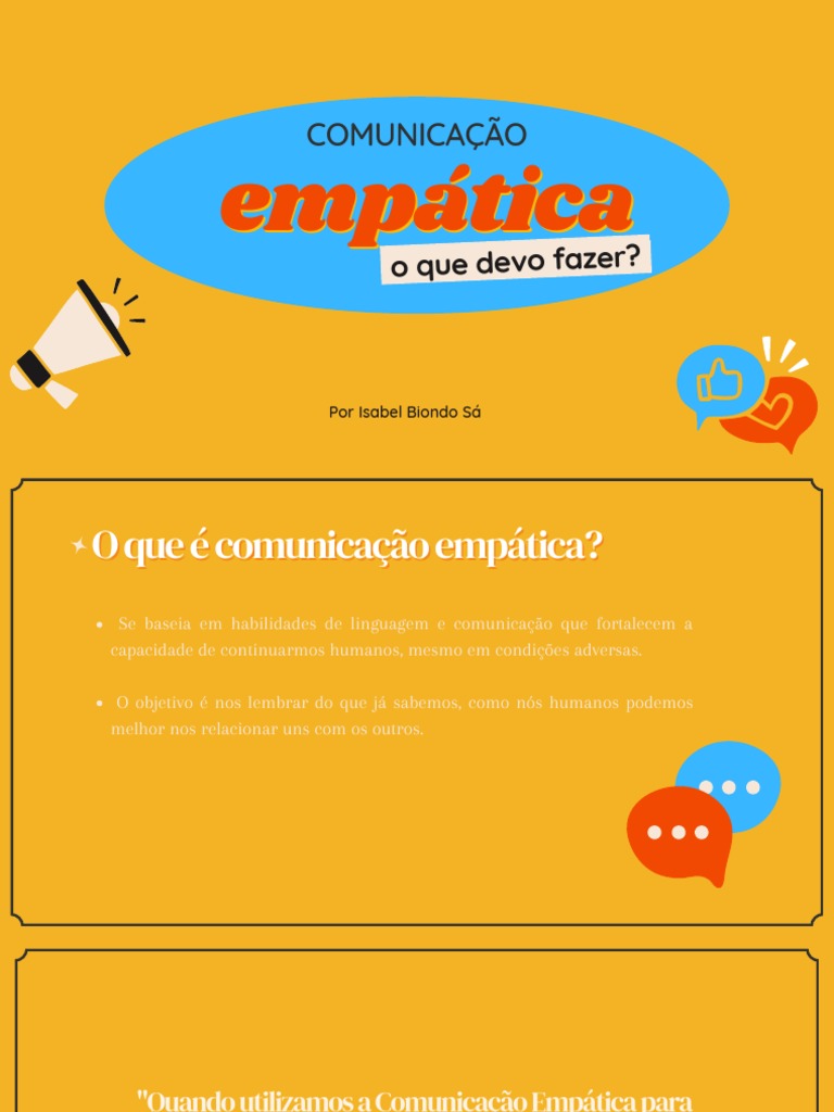 Comunicação Empática: 4 Passos Para Melhorar as Relações | PDF ...