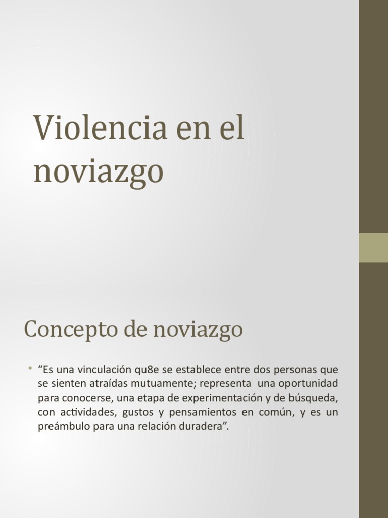 Violencia en El Noviazgo | Descargar gratis PDF | Violencia | Sicología