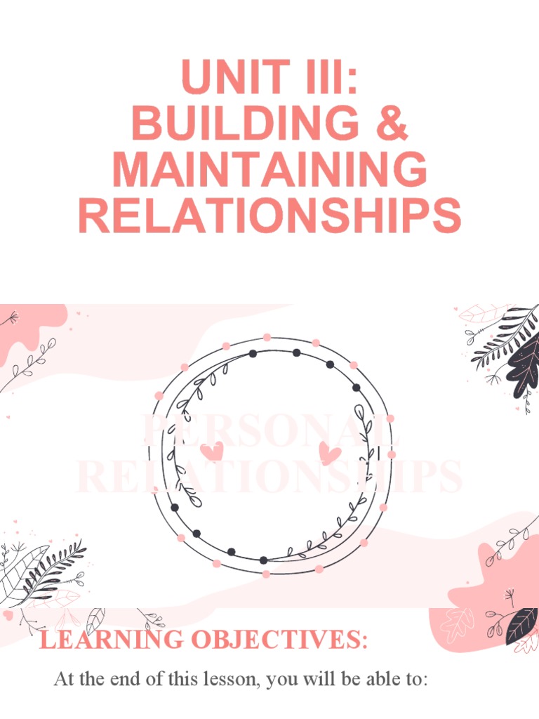Personal Relationships Students | PDF | Love | Friendship