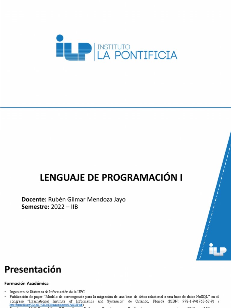 Semana 1 - Lenguaje de Programación 1 | Descargar gratis PDF | Entorno ...