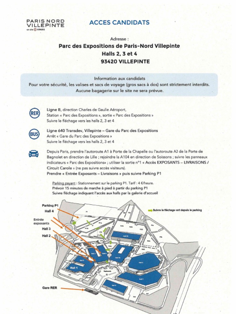 Plan Acces Villepinte | PDF