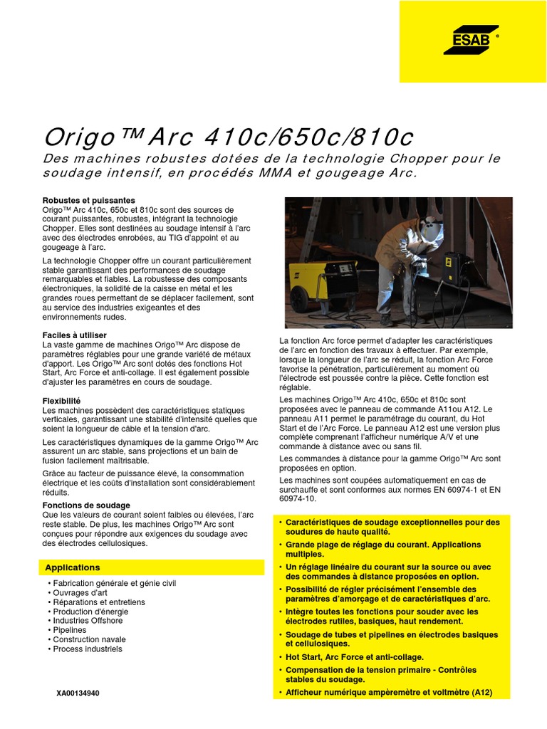 Origo Arc 410c650c810c1 | Descargar gratis PDF | Construction | Soudage