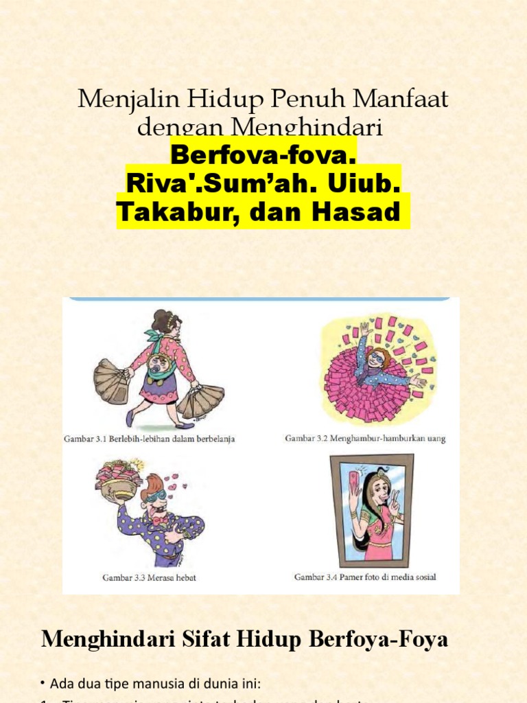 Menjalin Hidup Penuh Manfaat Dengan Menghindari Berfoya-Foya | PDF