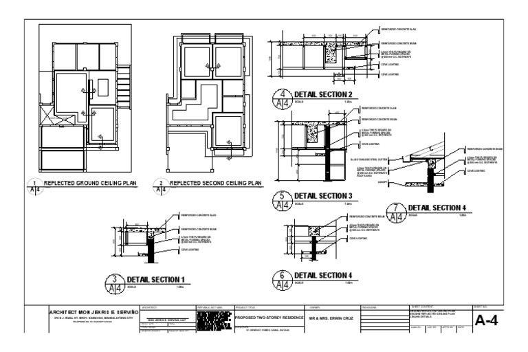 Detail Section 2: Reflected Ground Ceiling Plan 1 A4 Reflected Second ...