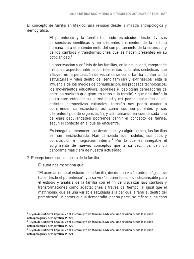 El Concepto de Familia en México TAREA 1 | PDF | Familia | México