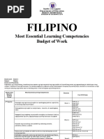 K To 12 MELCS Filipino Grades 1-10 | PDF