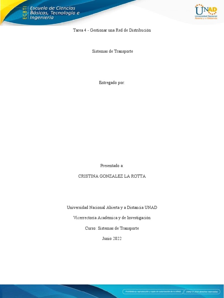 Tarea 4-Diseñar Una Red de Distribución. | PDF | Logística | Economias