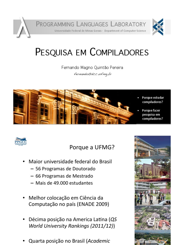 Compiler Research UFMG | PDF | Compilador | Script Java