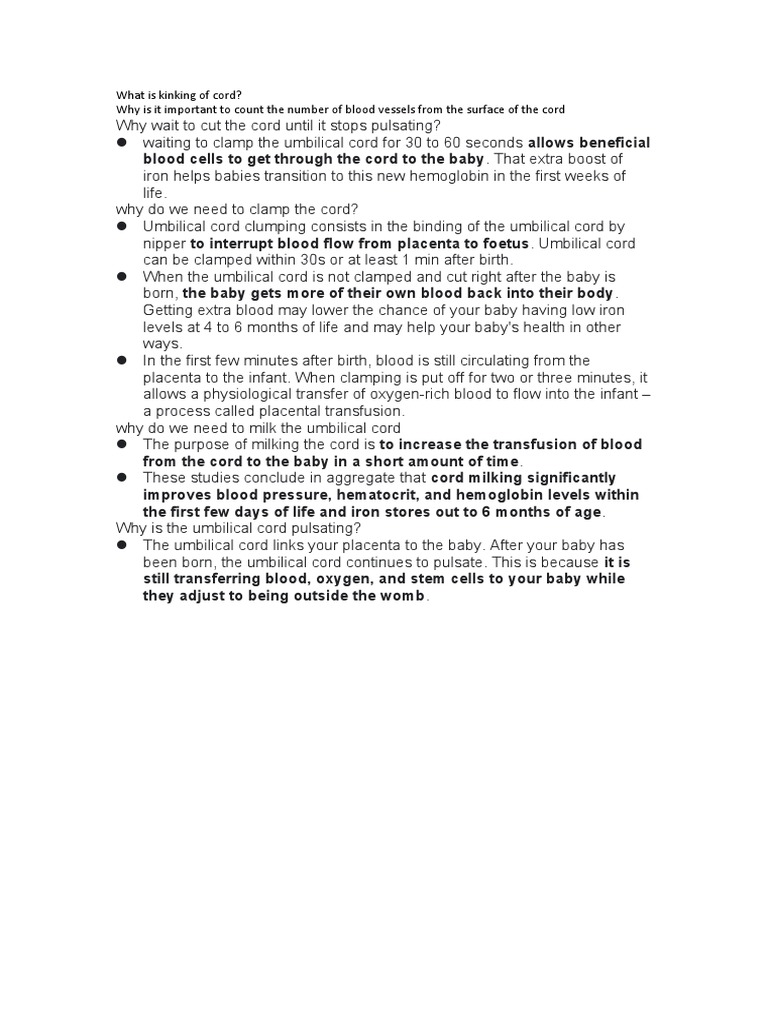 What Is Kinking of Cord | PDF | Wellness | Science & Mathematics