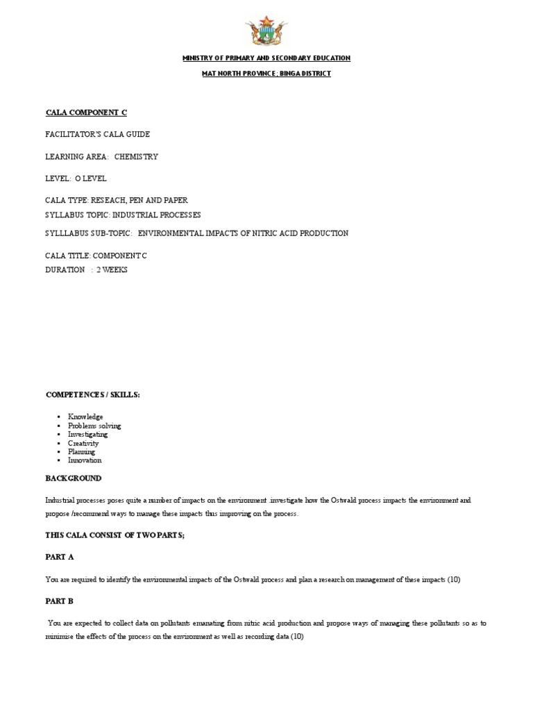 Chemistry Component C | Download Free PDF | Learning | Creativity